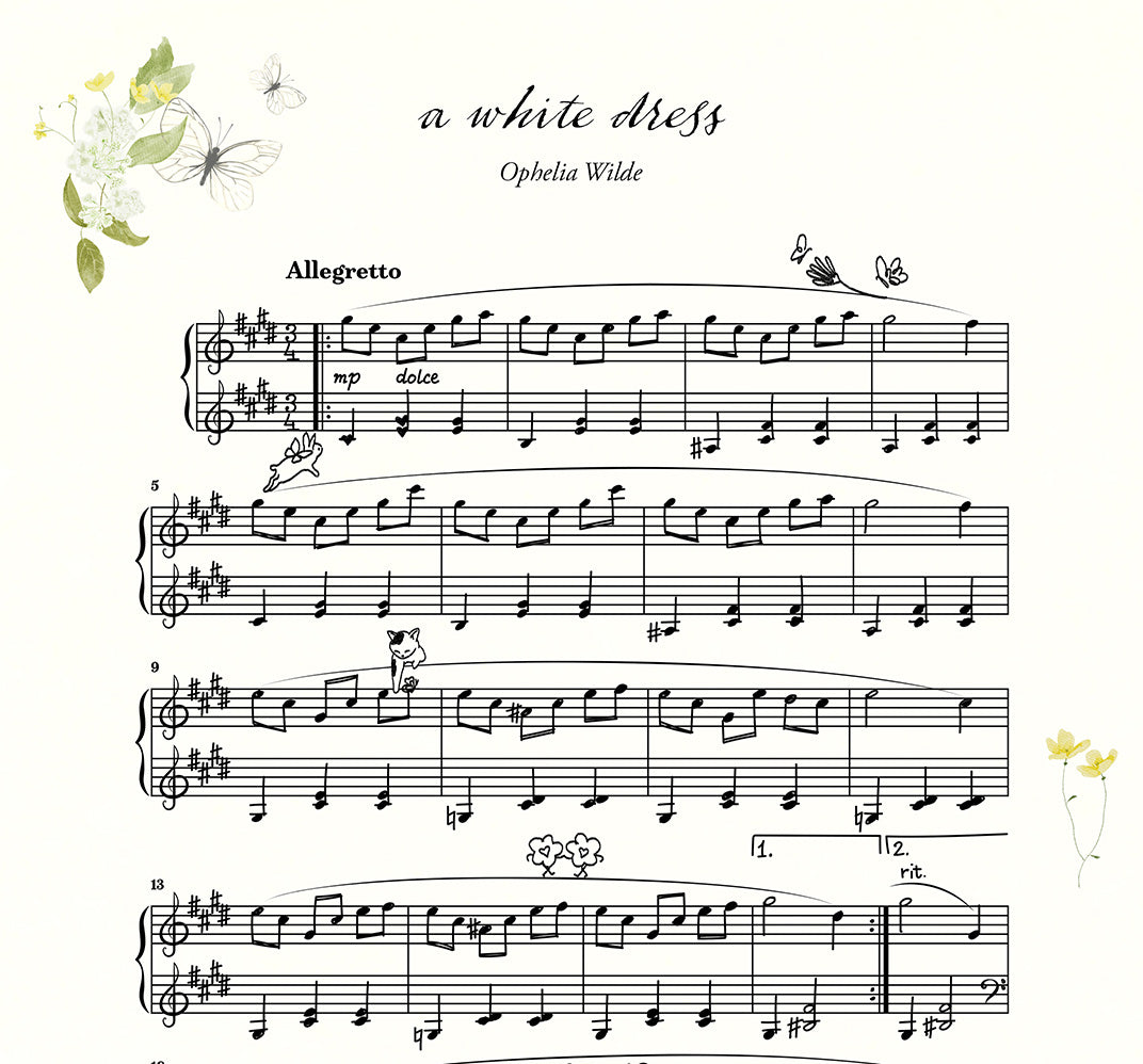 cottagecore - Complete Album Piano Sheet Music – Ophelia Wilde