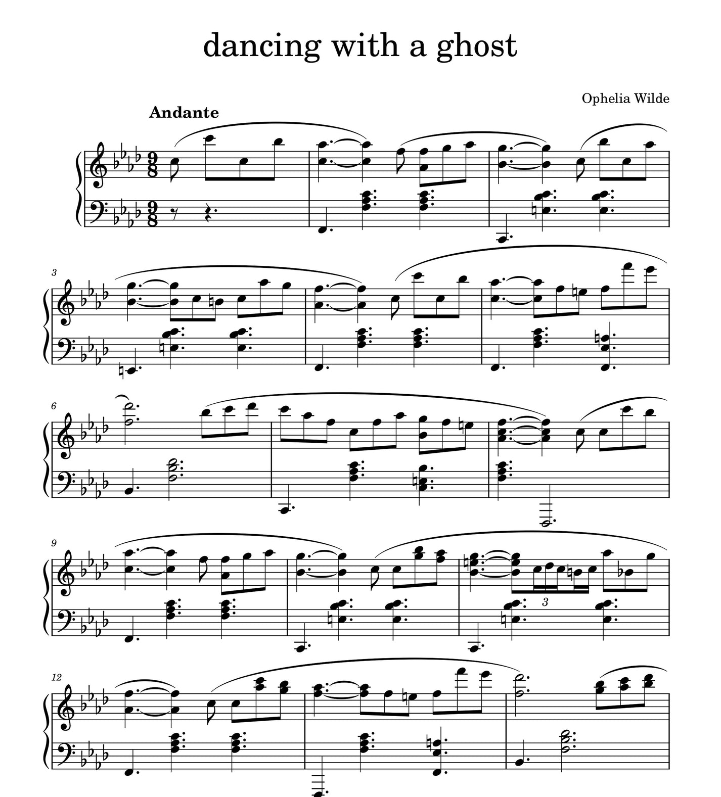 dancing with a ghost - Piano Sheet Music – Ophelia Wilde